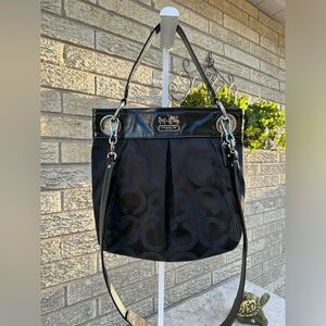 Coach | Bags | Coach Poppy Canvasleather Black Purse | Poshmark